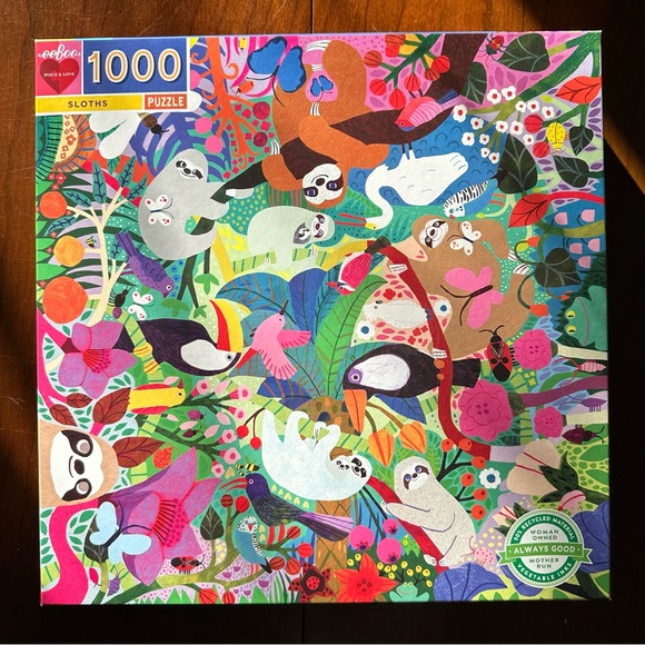 eeBoo | Games | Nib Sloths By Monika Forsberg 00 Piece Square Jigsaw ...